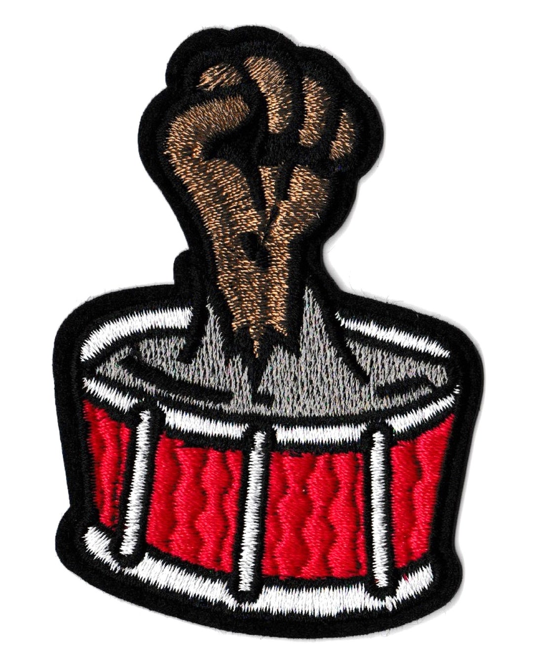 Perforated Drum Badge Patch Embroidered Iron-on Music Drums Patch - Etsy