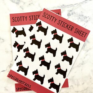 Scotty Dog Sticker Sheet - Scotty Dog Stickers - Etsy
