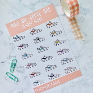 Nike Air Force 1 Stickers Nike Air Force 1 Sticker Sheet - Etsy