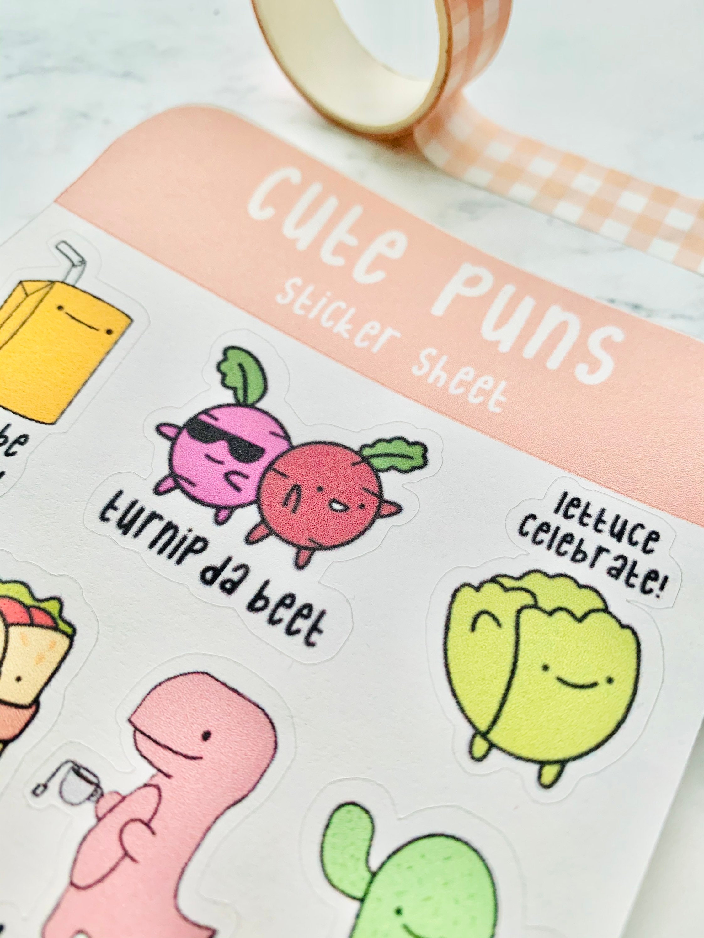 Cute Pun Stickers VERSION 2 Cute Puns Pun Stickers Puns - Etsy