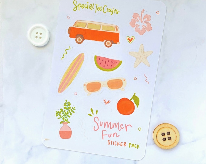 Life's A Beach Sticker Pack | Laptop Stickers, Gift for Summer, Summer ...