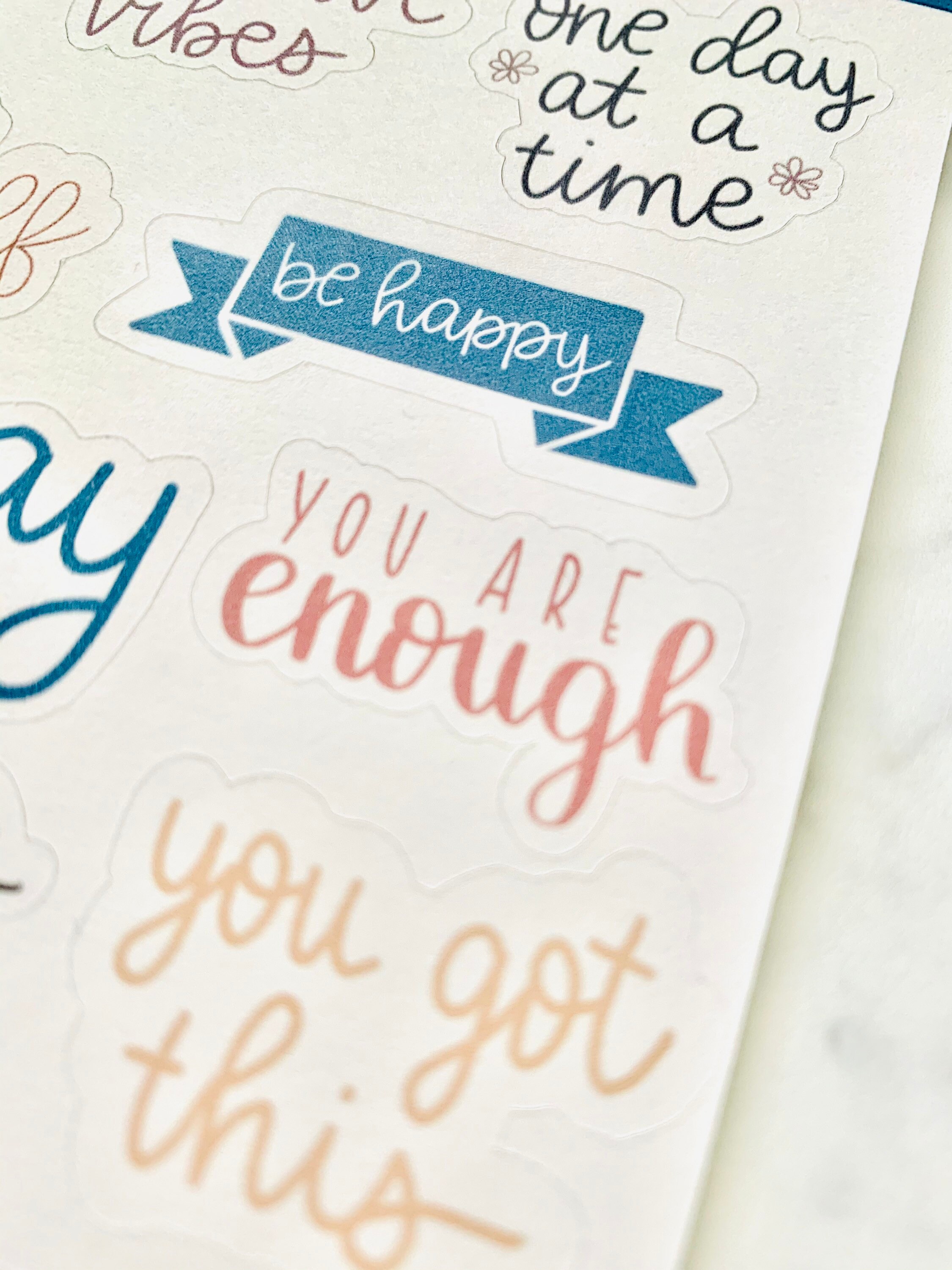 Positive Sticker Sheet - Self Love Sticker Sheet - Self Care ...