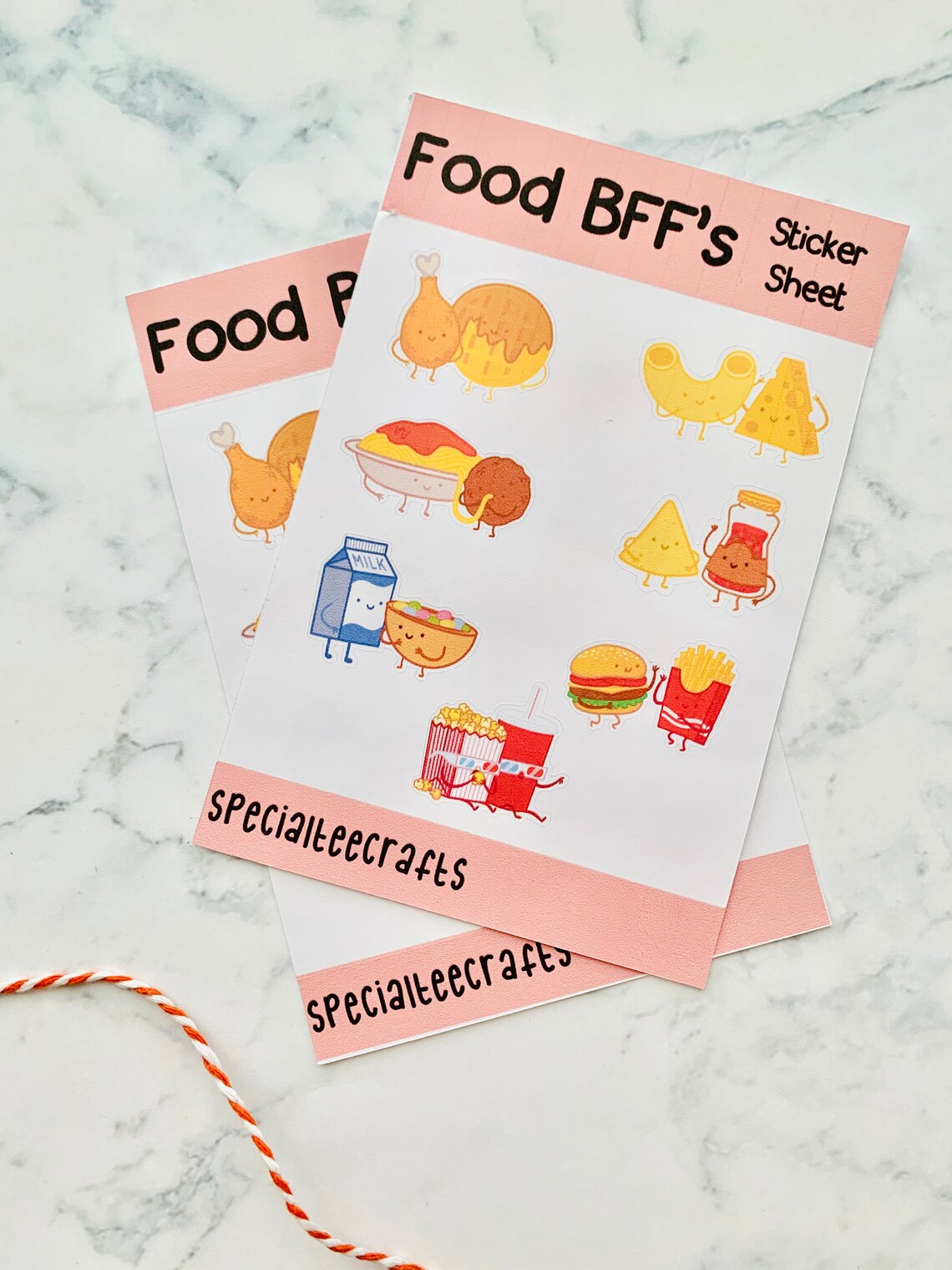 Food Bffs Food Stickers Cute Stickers Kiss Cut Stickers - Etsy UK