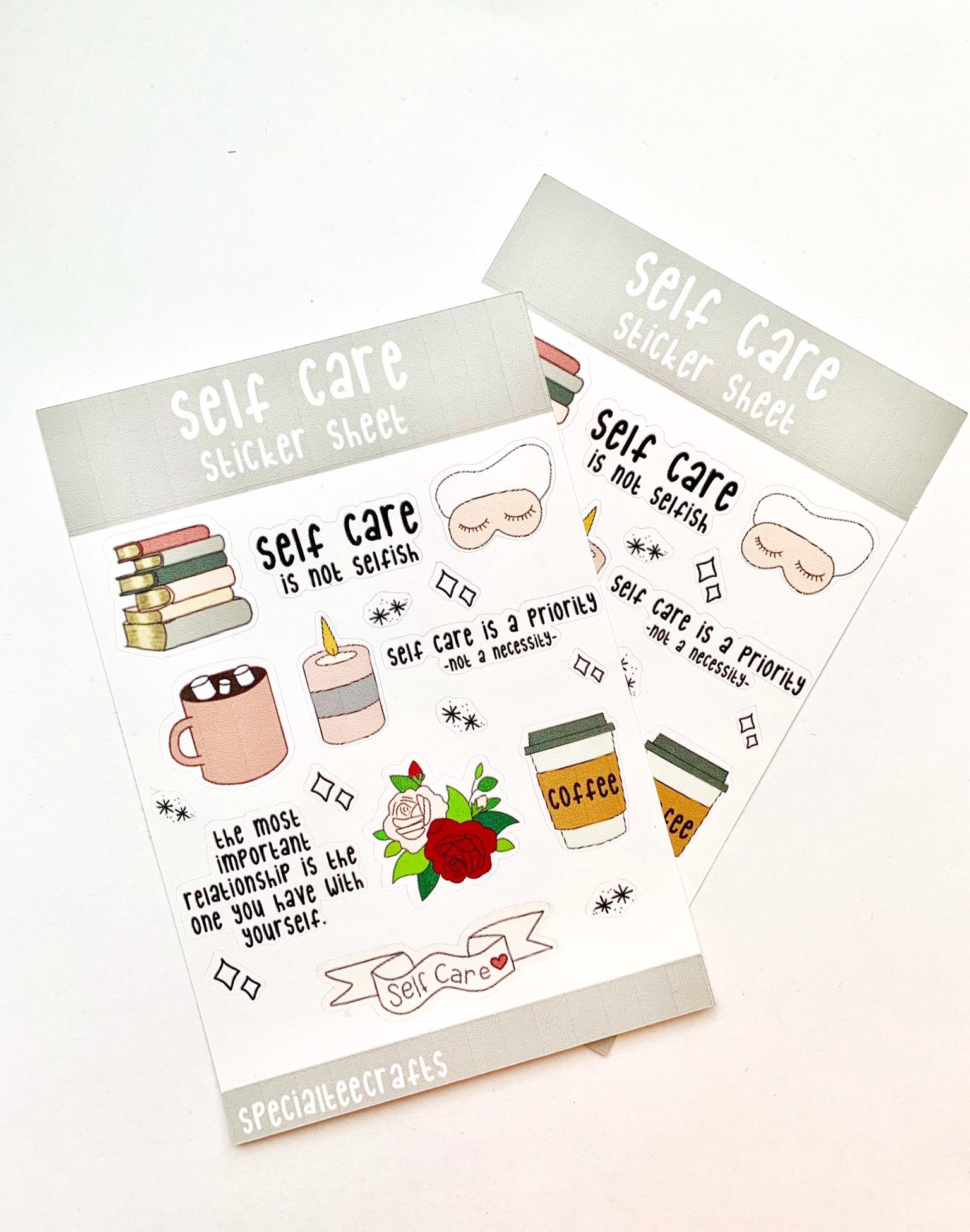 Self Care Stickers Self Care Sticker Sheet Sticker Sheet | Etsy