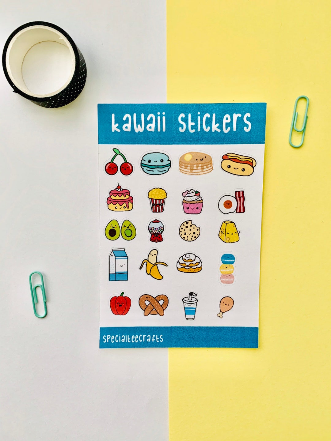 Kawaii Stickers - Kawaii Sticker Sheet - Kawaii Sticker Pack - Kiss Cut ...