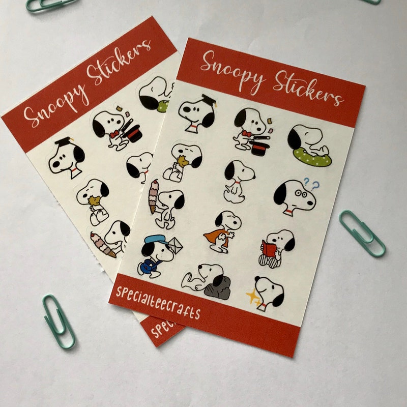 Snoopy Stickers - Etsy