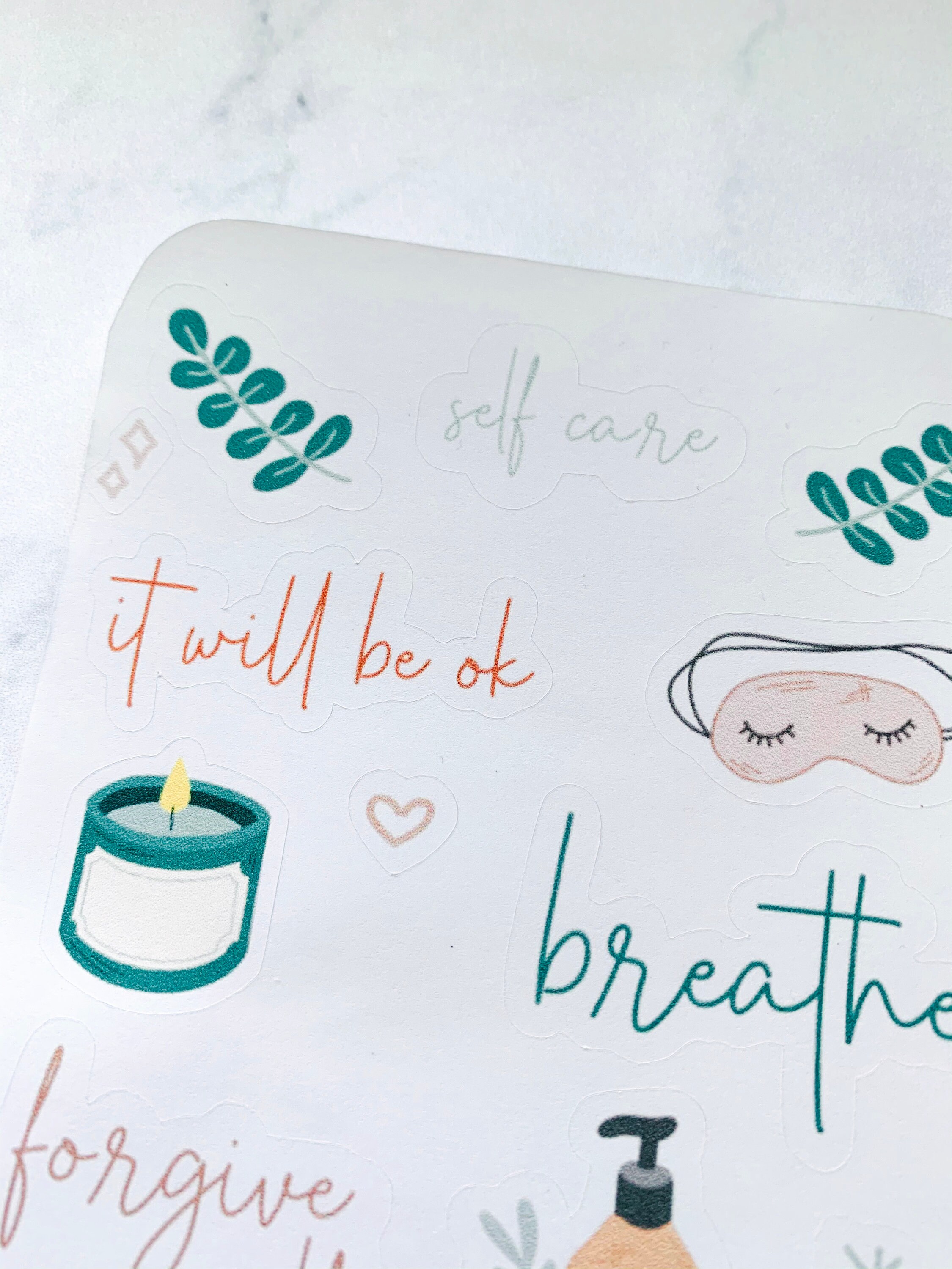 Self Care Stickers Self Care Sticker Sheet Self Care - Etsy