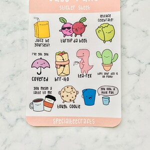 Cute Pun Stickers VERSION 2 - Cute Puns - Pun Stickers - Puns Sticker ...