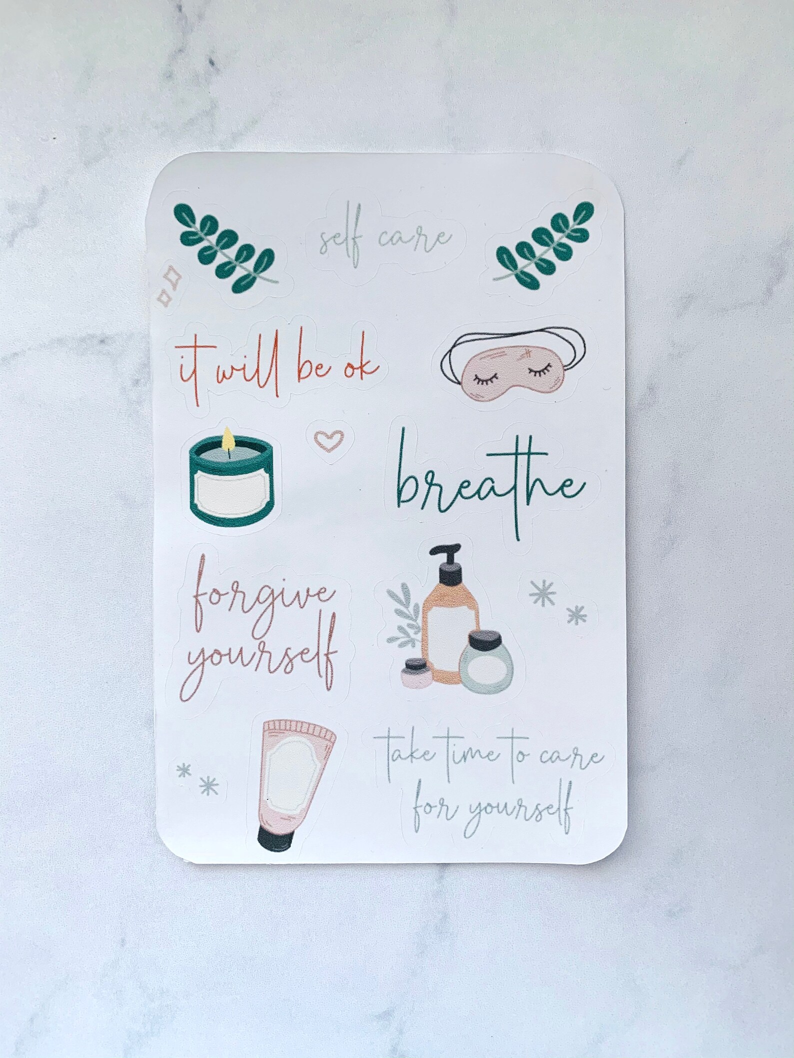 Self Care Stickers Self Care Sticker Sheet Self Care - Etsy