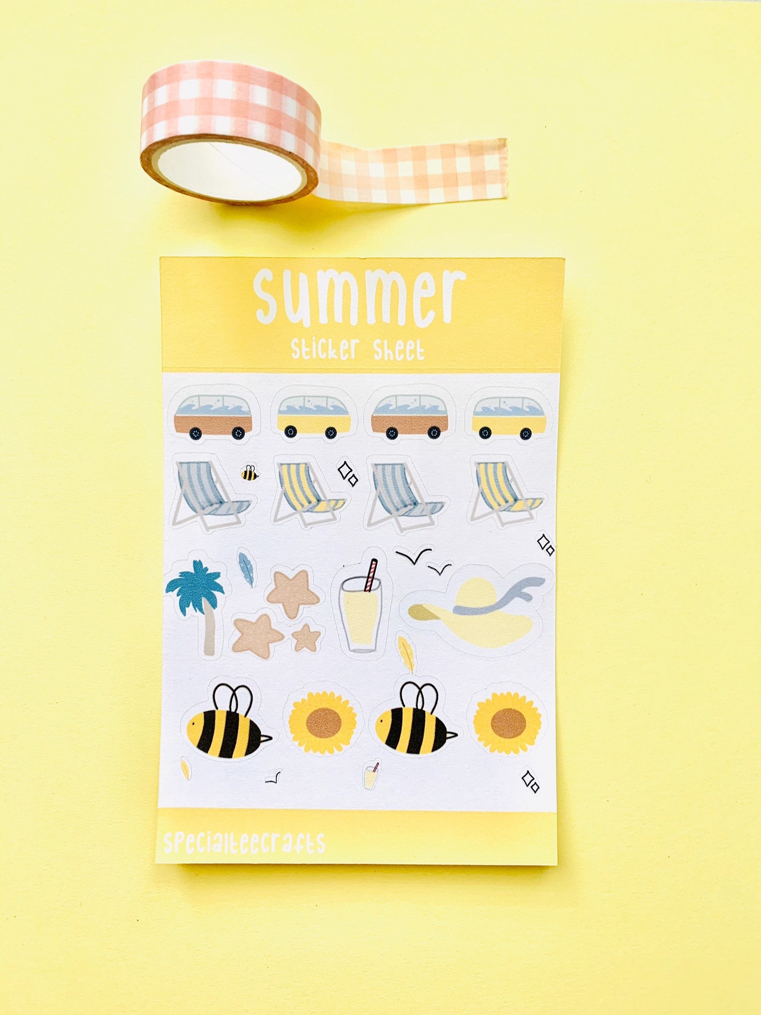 Summer Stickers Summer Sticker Sheet Turquoise Sticker | Etsy