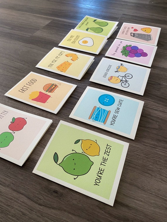 Pun Cards Version 4 Cute Pun Greeting Cards Cute Puns | Etsy
