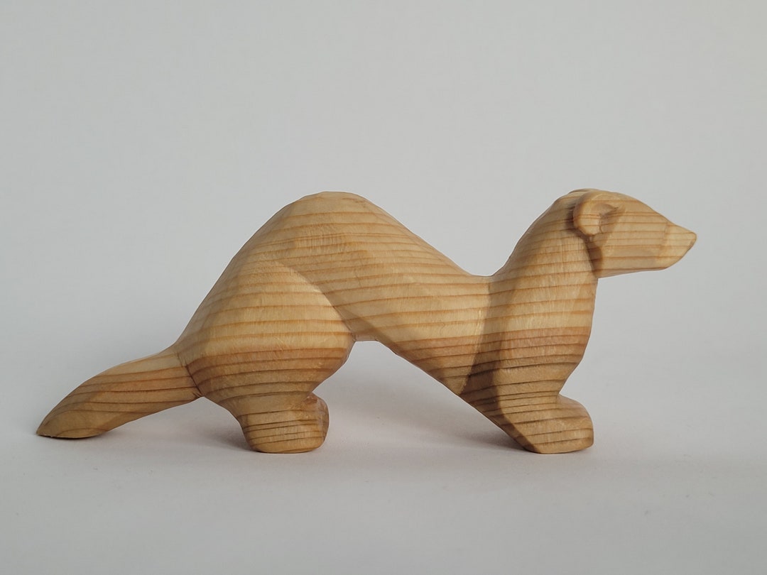 Hand Carved Weasel Figurine - Etsy