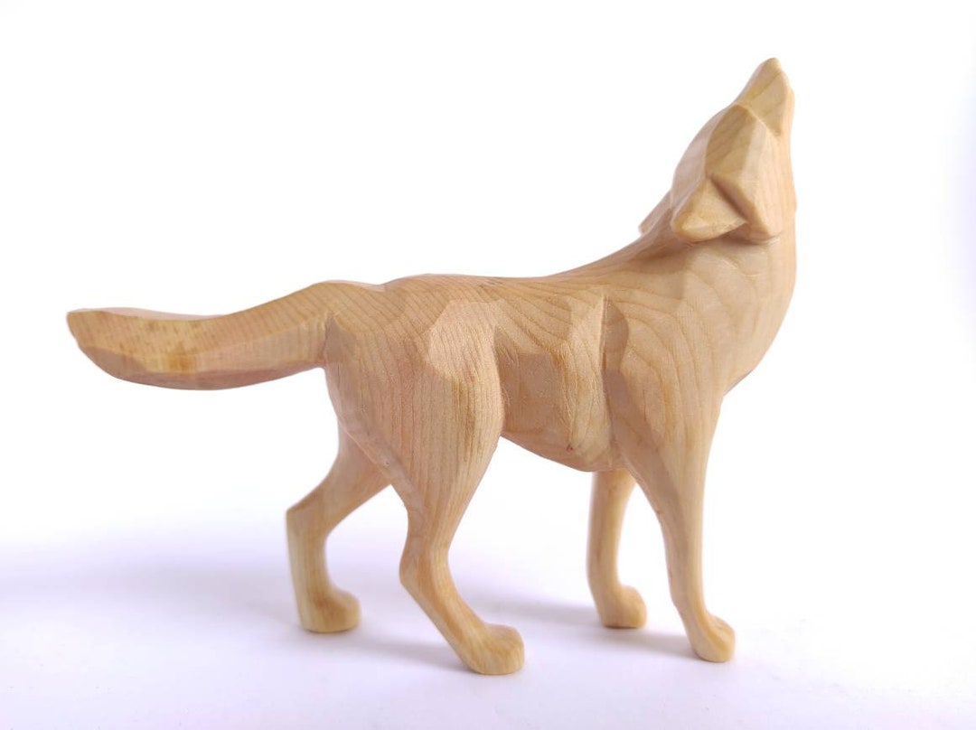 Lupo Ululante Di Legno - Etsy