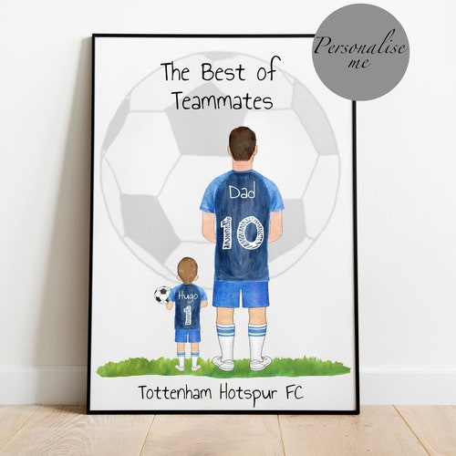 Fathers Day Gift Football Print Dads Dream Team Gifts for - Etsy