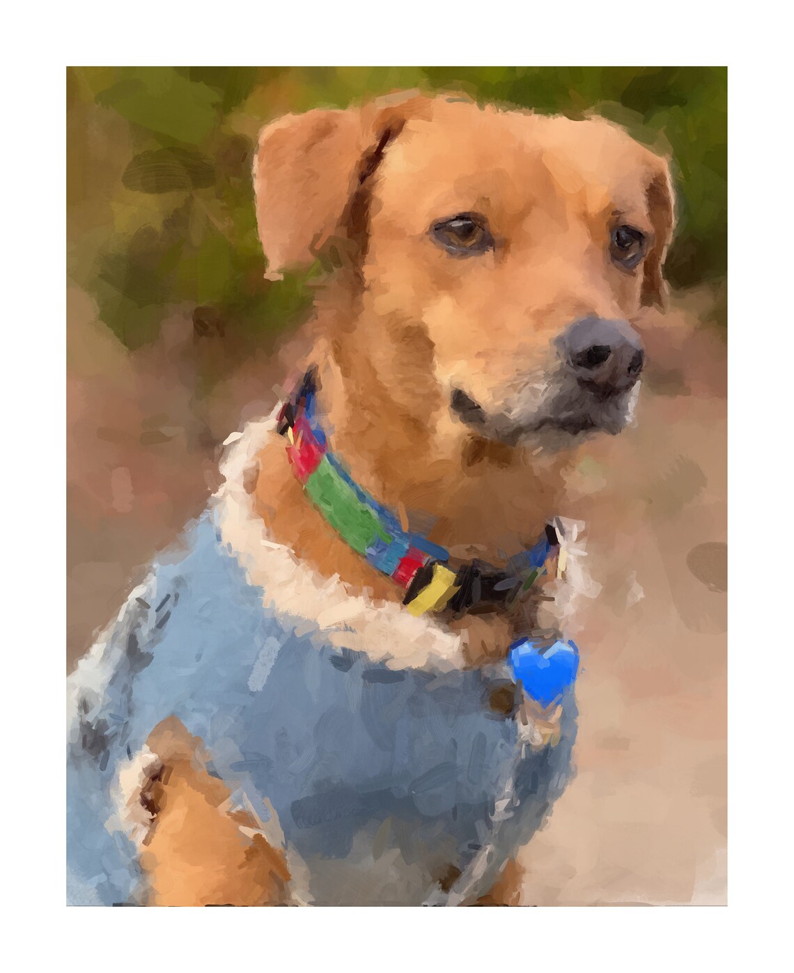 Custom Abstract Pet Portrait Painting Personalised Canvas - Etsy