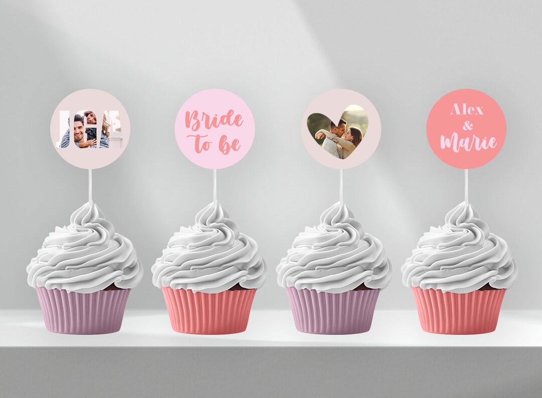 JGA Diy Cupcake Toppers Template Bride to Be Summer Bachelorette Party ...