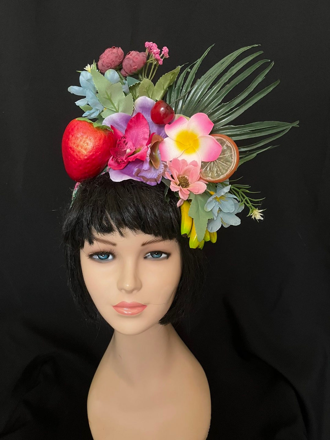 Tropicana Outfit Carmen Miranda Style Fruit Headband Tropical Fruits ...