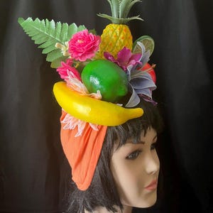 Carmen Miranda Costume Fruit Hat Tropical Fruits Turban - Etsy