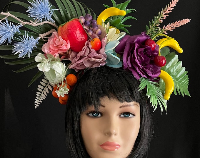 Carmen Miranda Fruit Hat Tropical Fruits Turban Tropical Headdress ...