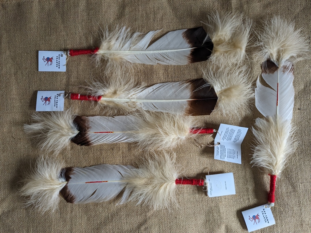 Five Navajo Smudge Prayer Feathers Native American Southwestern ...