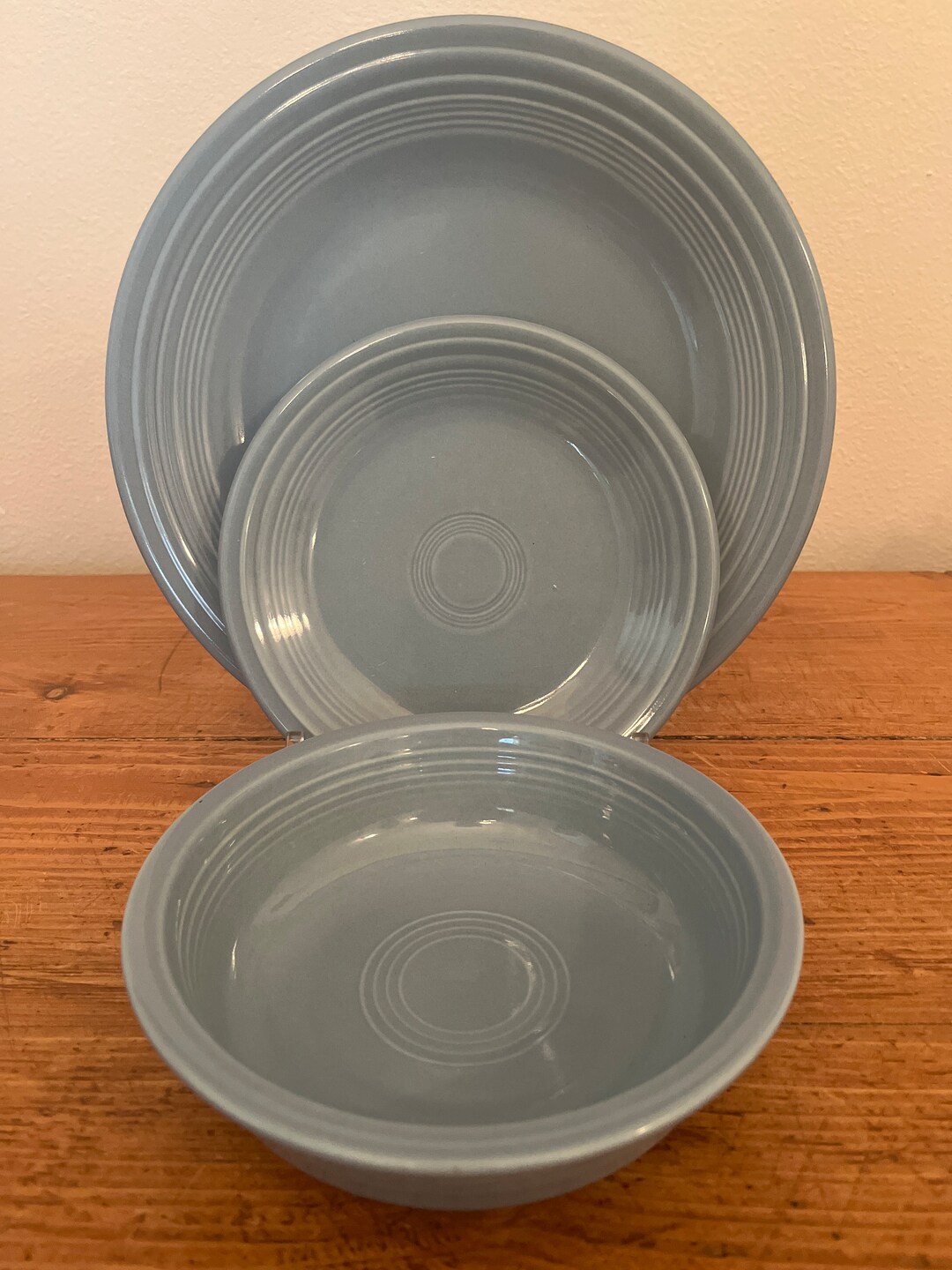 Fiesta 3 Piece Dinner Plate Classic Setting- PERIWINKLE BLUE P86 ...