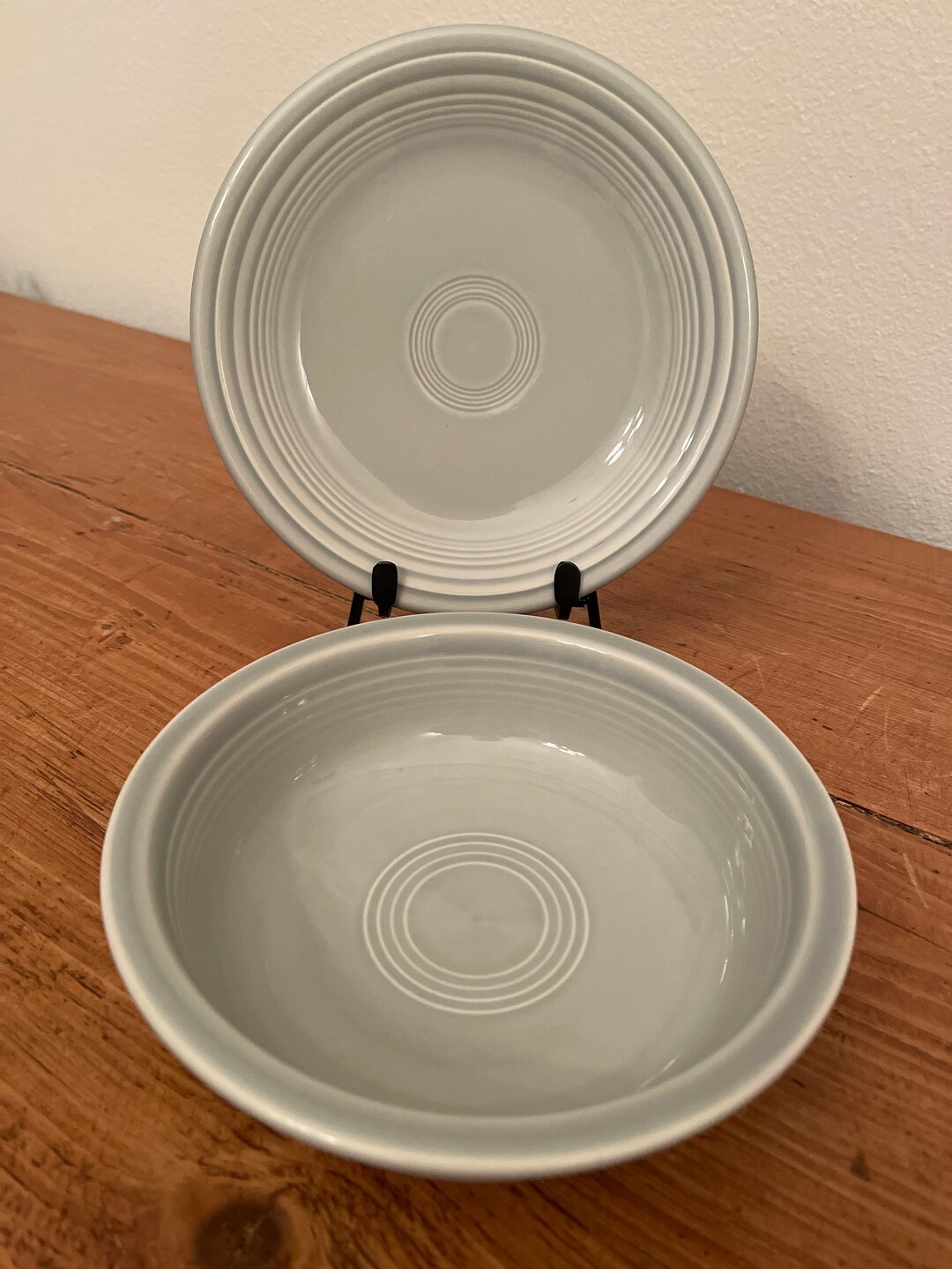 Fiesta PEARL GRAY P86 7" Salad Plate OR Cereal Bowl Fiestaware Place ...