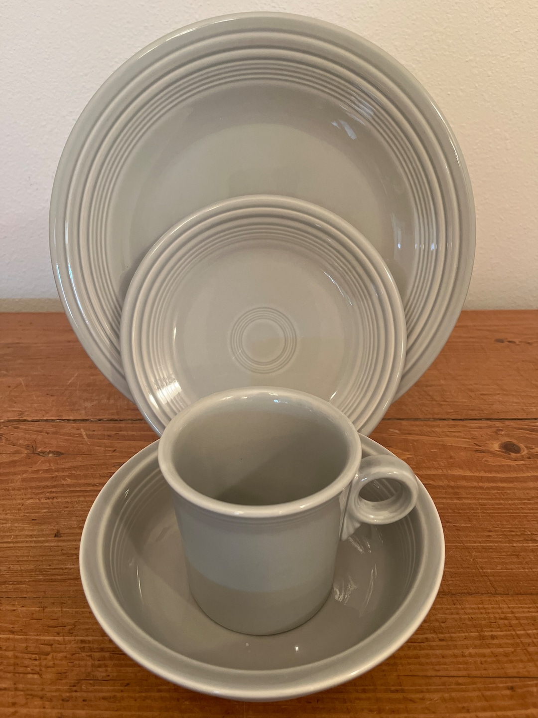 Fiestaware 4 Piece Place Setting PEARL GRAY P86 Fiesta Dish Set - Etsy
