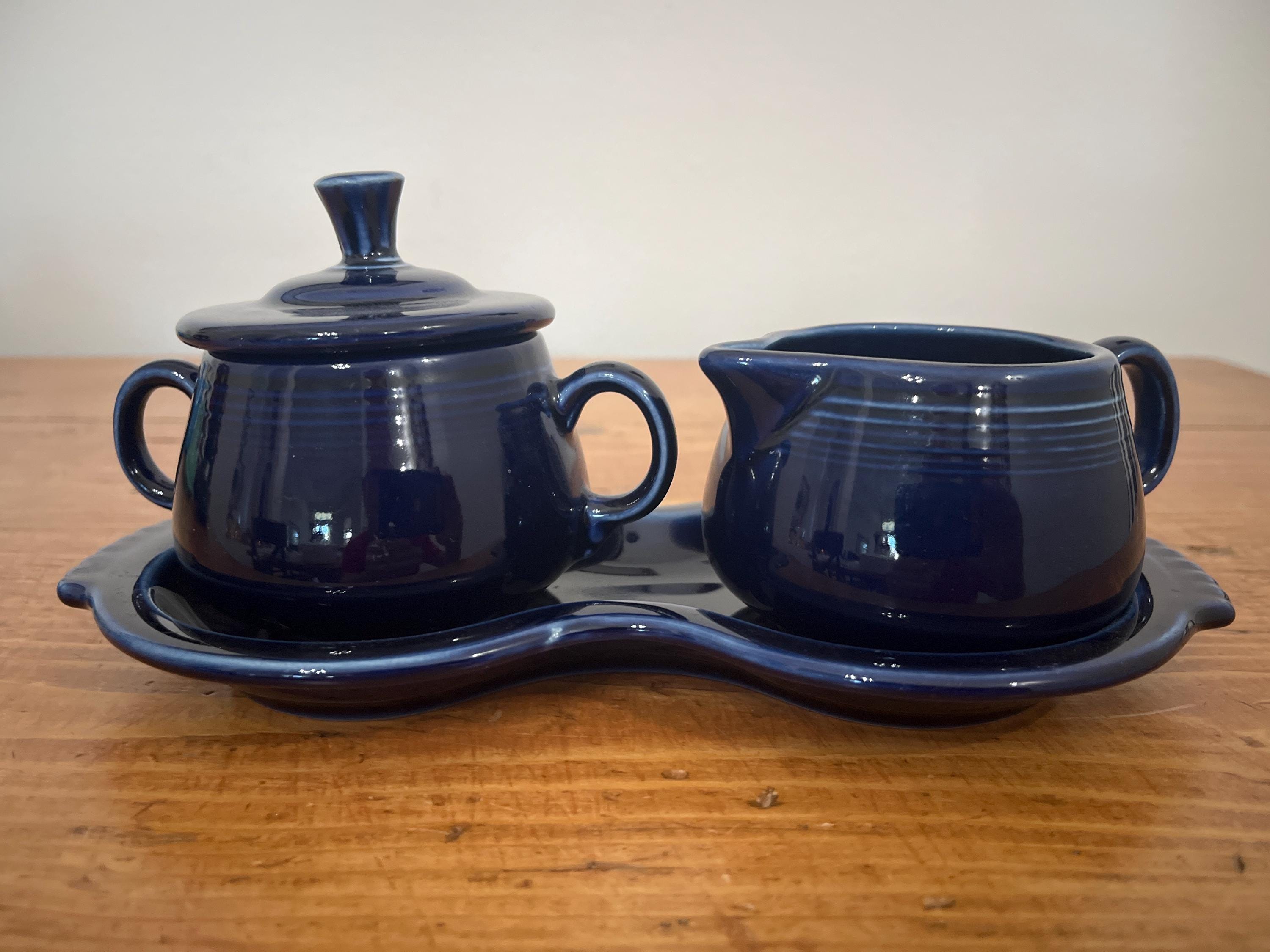 FIESTA P86 Sugar Bowl and Creamer Tray Set in Color Choice Fiestaware ...