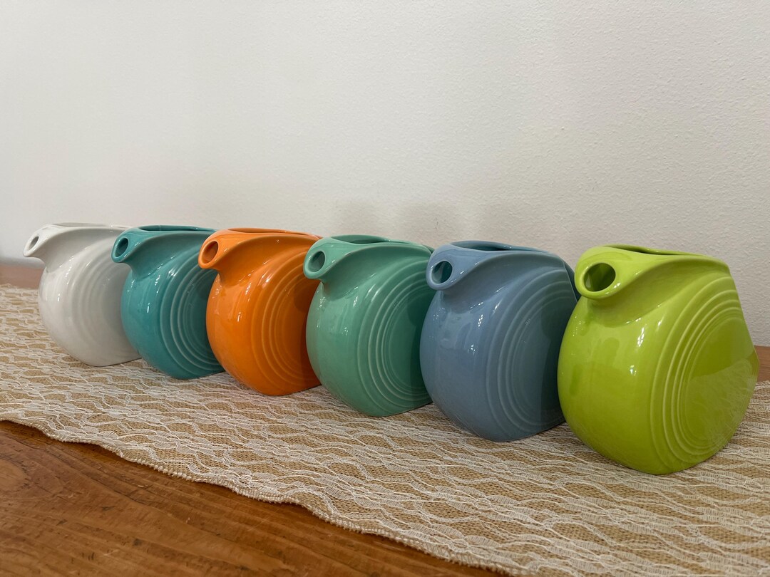 Fiesta Juice or Small 28 Ounce Disk Pitcher Fiestaware P86 Colors ...