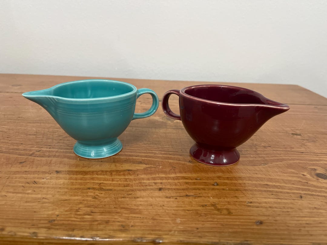 Fiesta Individual Creamer P86 CINNIBAR or TURQUOISE Fiestaware Ring ...