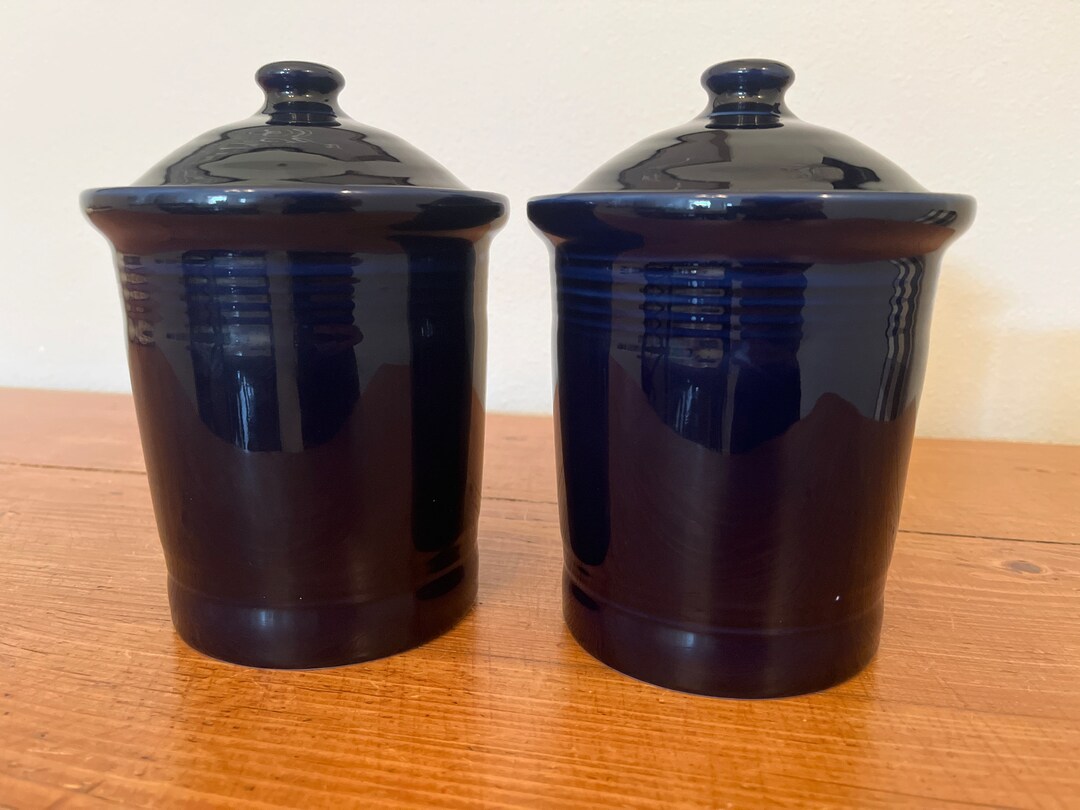 Fiesta SMALL 1 Quart CANISTER COBALT Blue Fiestaware Kitchen Canister ...