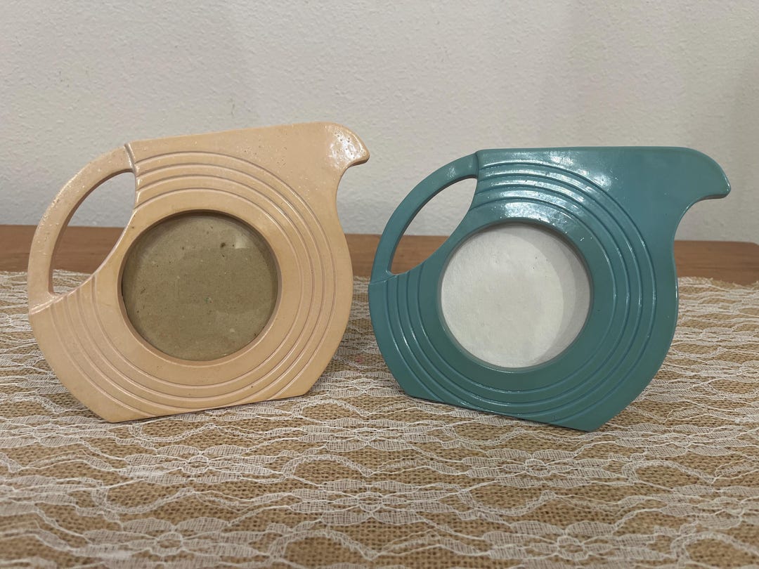 Fiesta Accessory DISK PITCHER Photo Frame SET Fiestaware Collectible Go ...