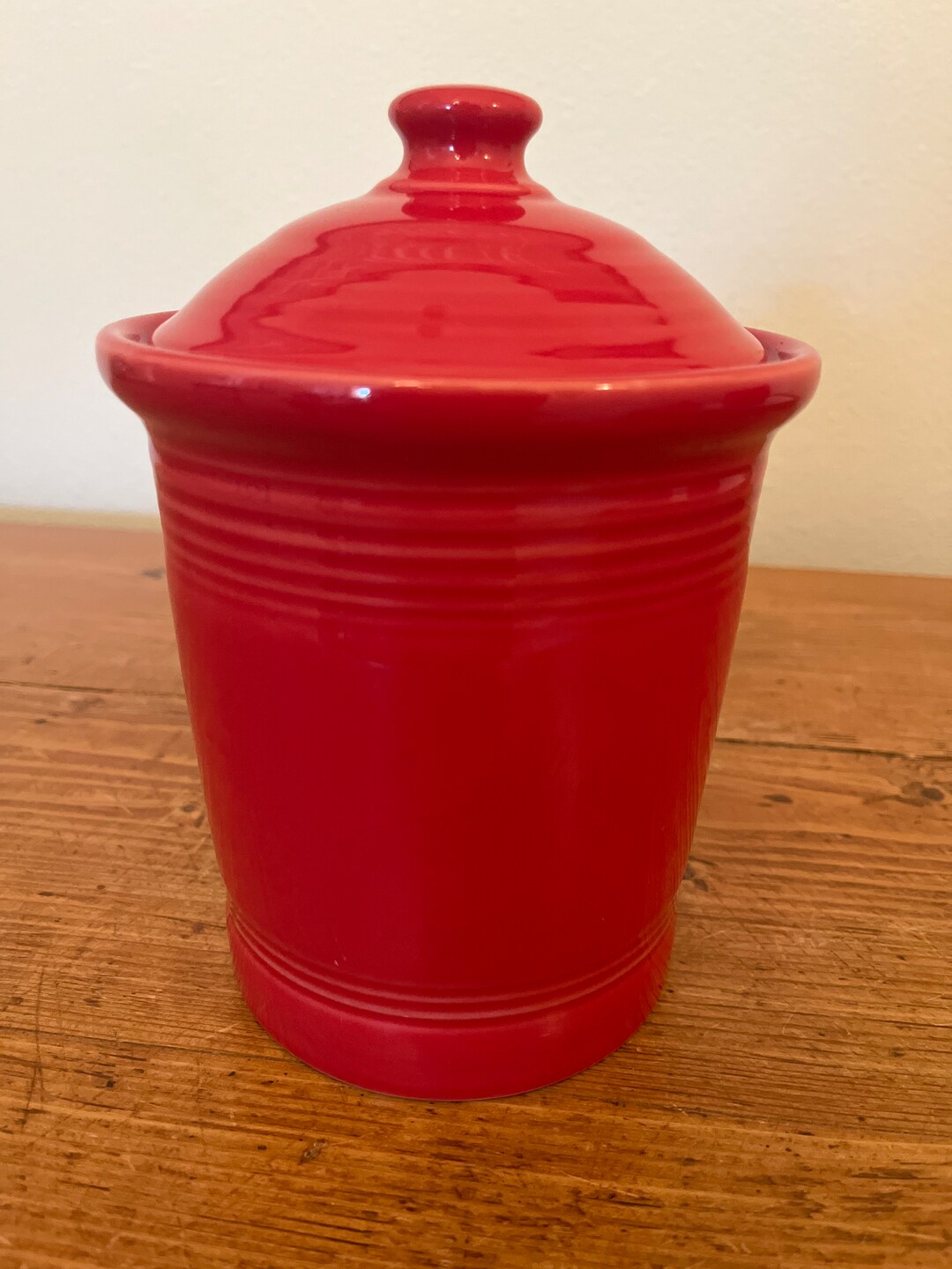 Fiesta SMALL 1 Quart CANISTER SCARLET Red Fiestaware Kitchen Canister ...
