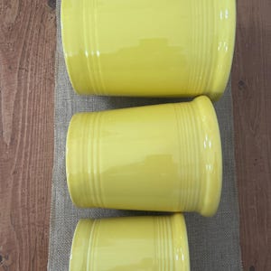 Fiesta CANISTER SET SUNFLOWER Yellow Fiestaware Kitchen Canister Set of ...