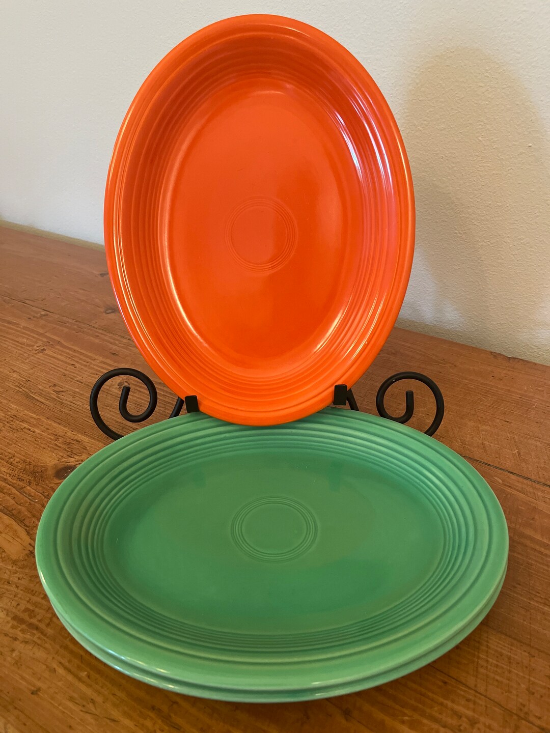 Fiesta Vintage 12.5 OVAL PLATTER in Red or Original Green Fiestaware ...