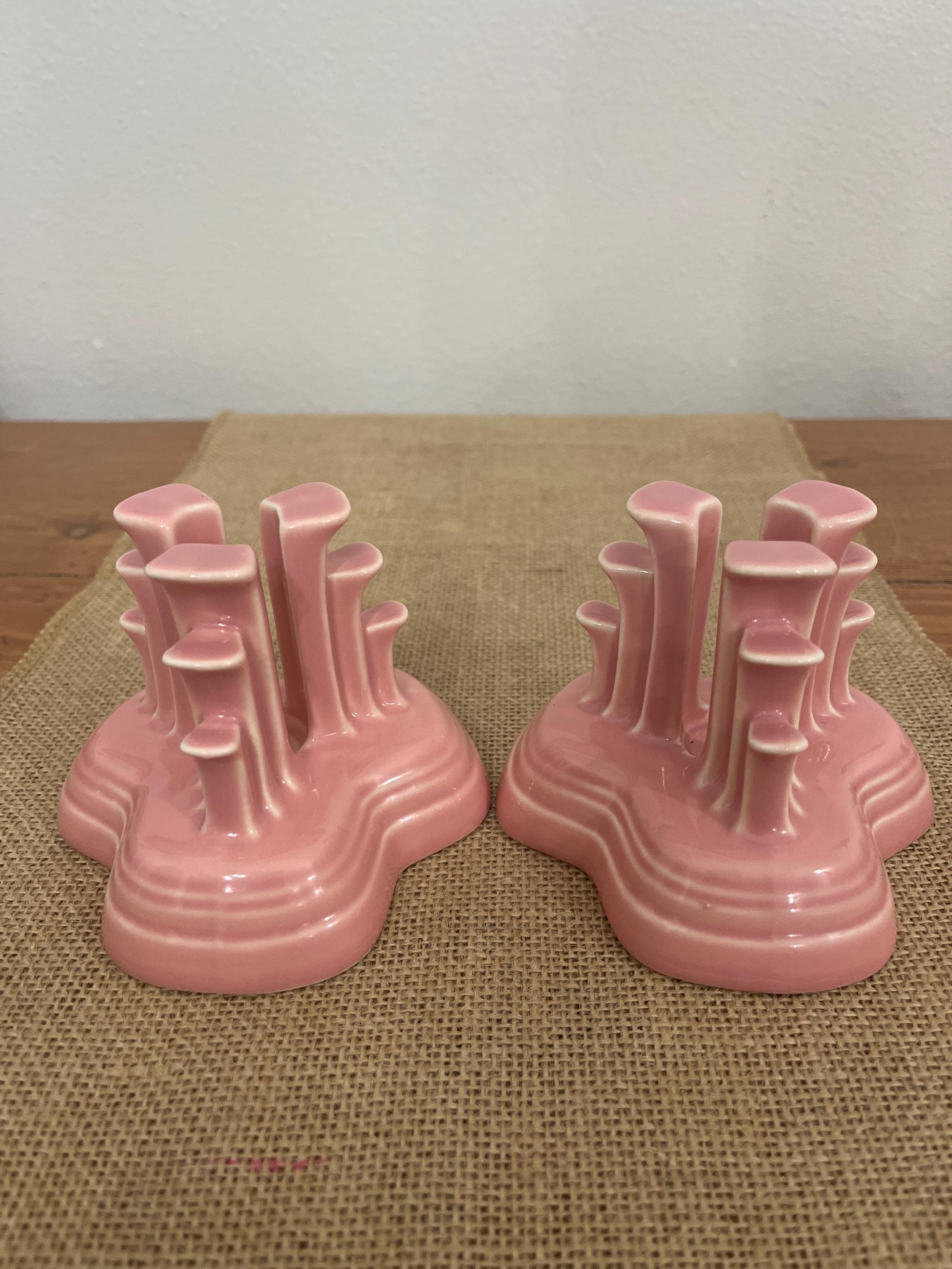 Fiesta PYRAMID CANDLEHOLDER Set in Choice of Color Fiestaware Tripod ...