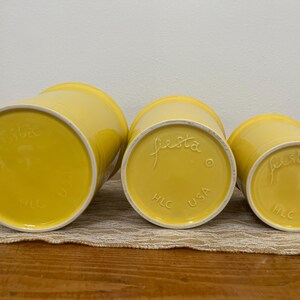 Fiesta CANISTER SET SUNFLOWER Yellow Fiestaware Kitchen Canister Set of ...