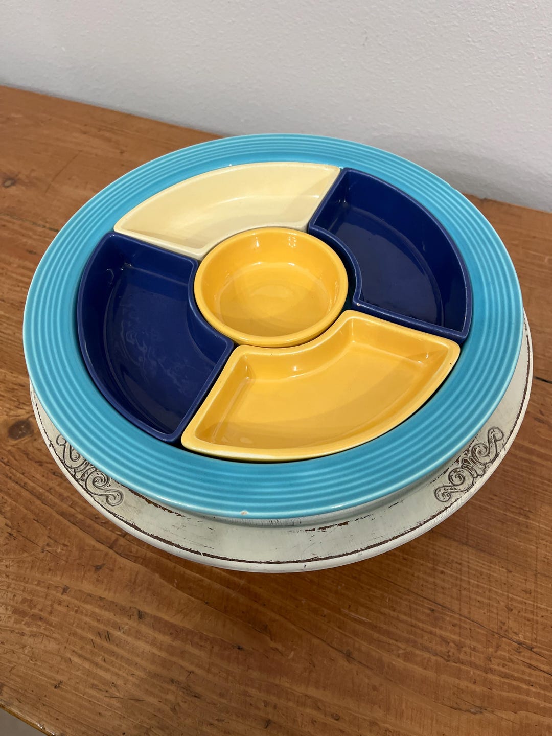 Fiesta VINTAGE RELISH TRAY 4 Vintage Colors Fiestaware Relish Tray - Etsy