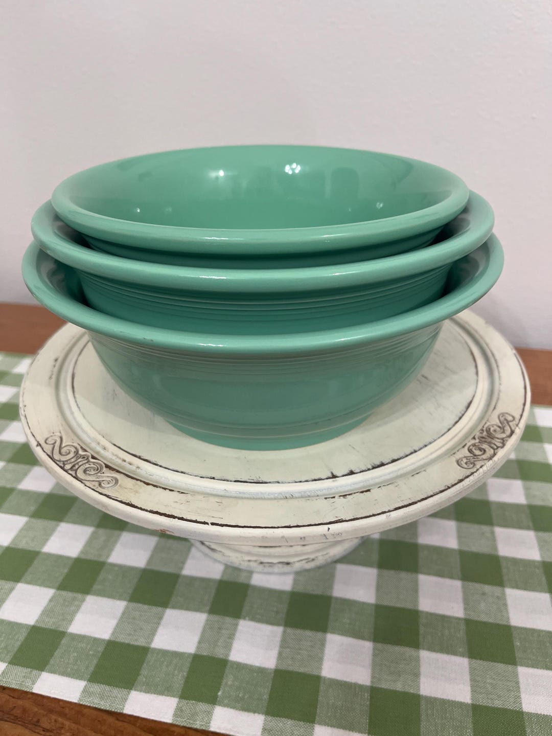 Fiesta SEAMIST MIXING BOWLS 3 Piece Set Fiestaware Retired Nesting ...