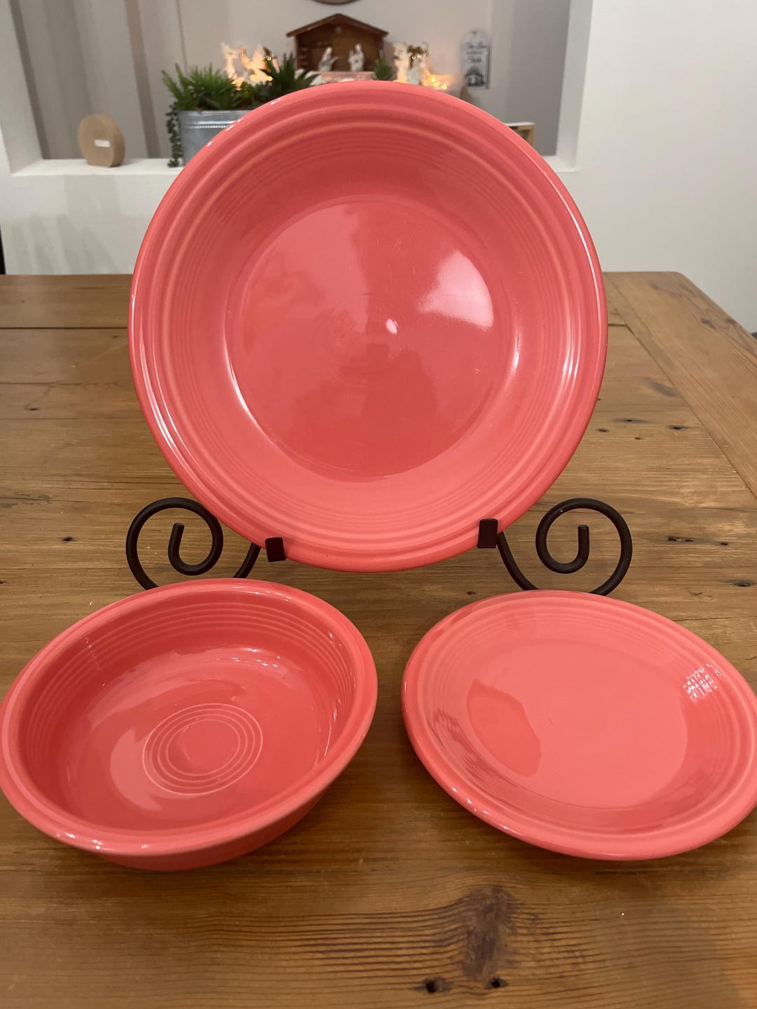 Fiesta 3 Piece Place Setting in FLAMINGO PINK EXCELLENT Condition ...
