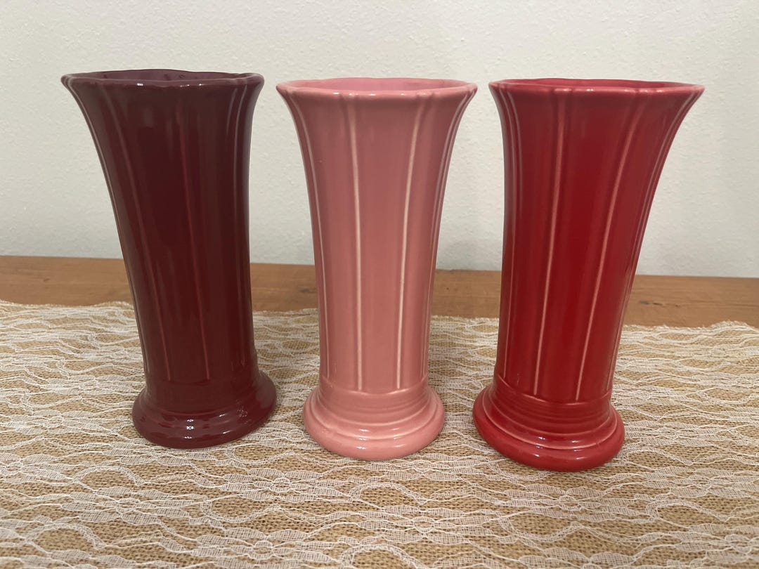 Fiesta SMALL 8" VASE in Color Choice Fiestaware Art Deco Fluted Vase - Etsy