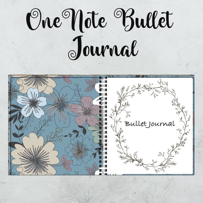 Onenote Floral Bullet Journal Onenote Digital Journal Onenote Digital ...