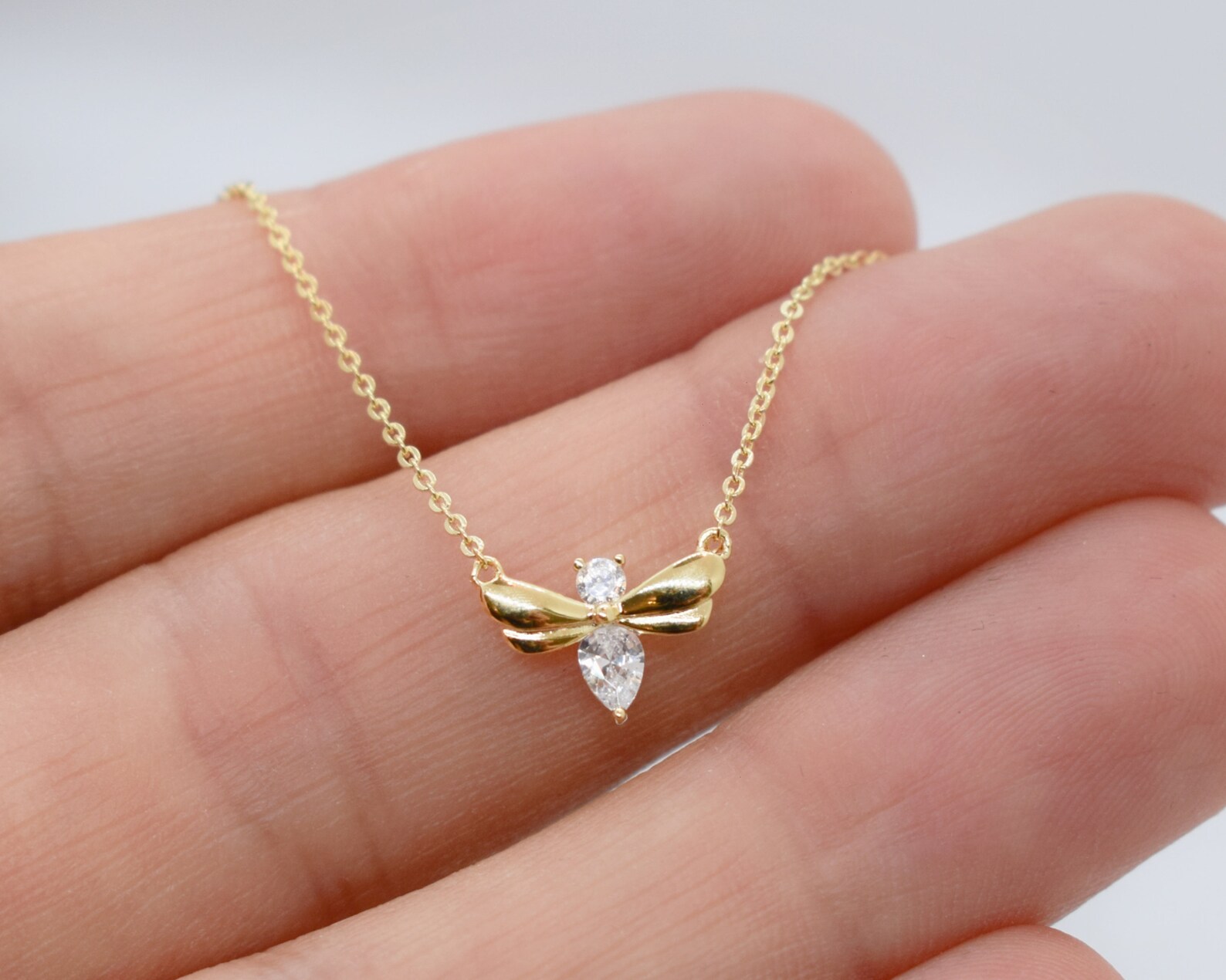 Firefly Necklace Insect Necklace Fireflies Pendant Firefly Sterling ...