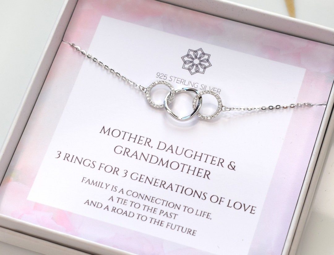 3 Generations Necklace Daughter Mother and Grandmother L Mothers Day ...