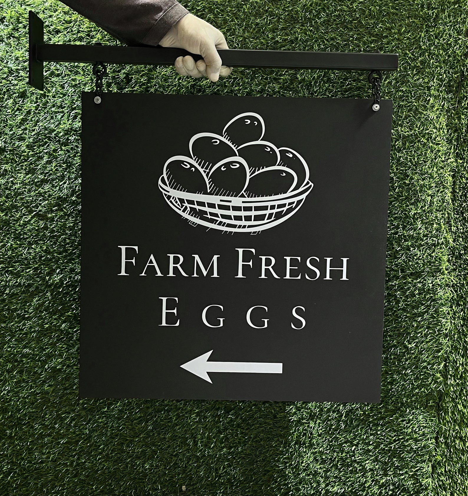 Hanging Metal Blade Sign, Custom Double Sided Sign, Storefront Bakery ...