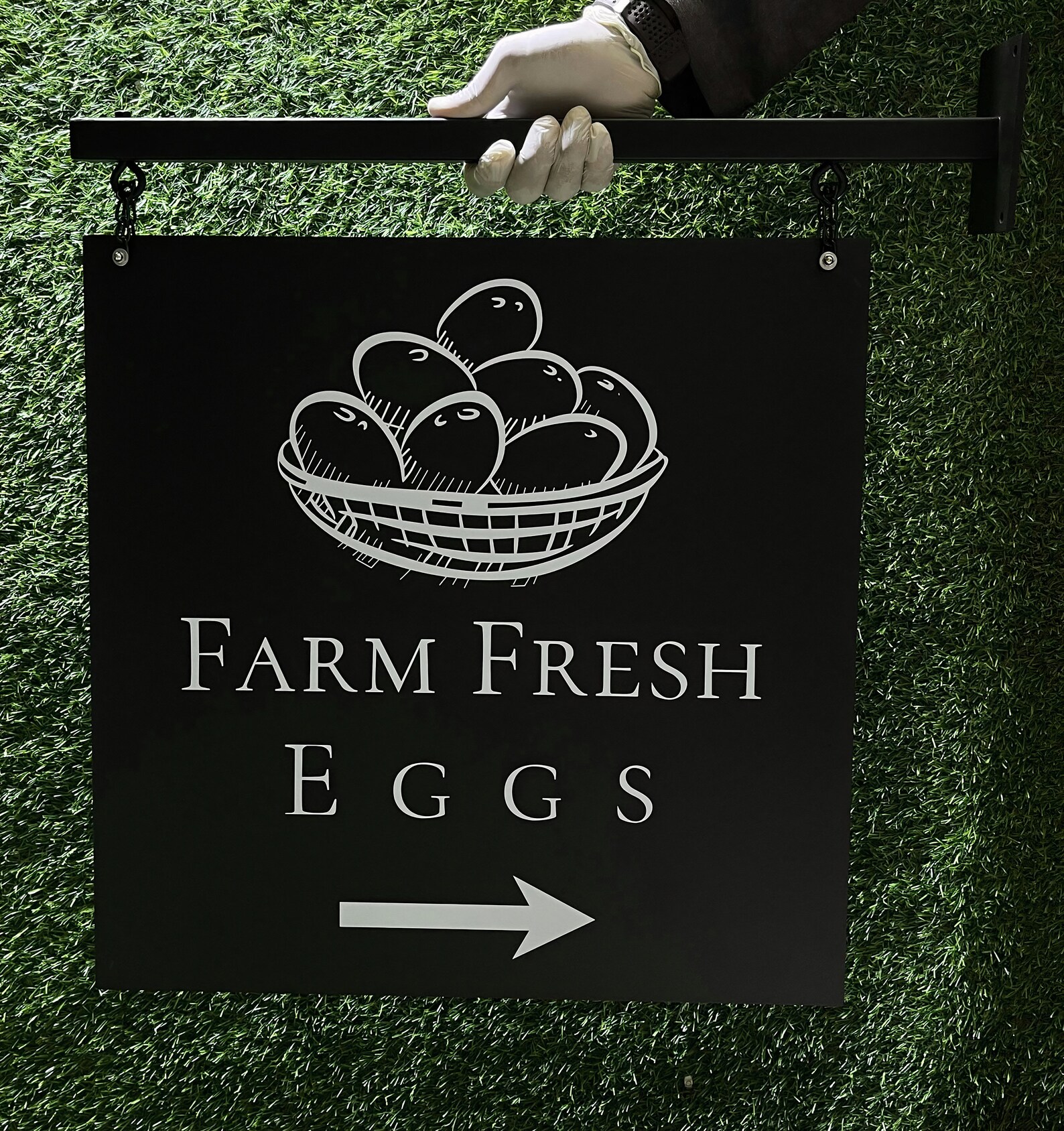 Hanging Metal Blade Sign, Custom Double Sided Sign, Storefront Bakery ...