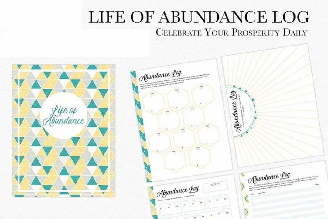Digital Manifestation Planner Printable Life of Abundance Log Digital ...