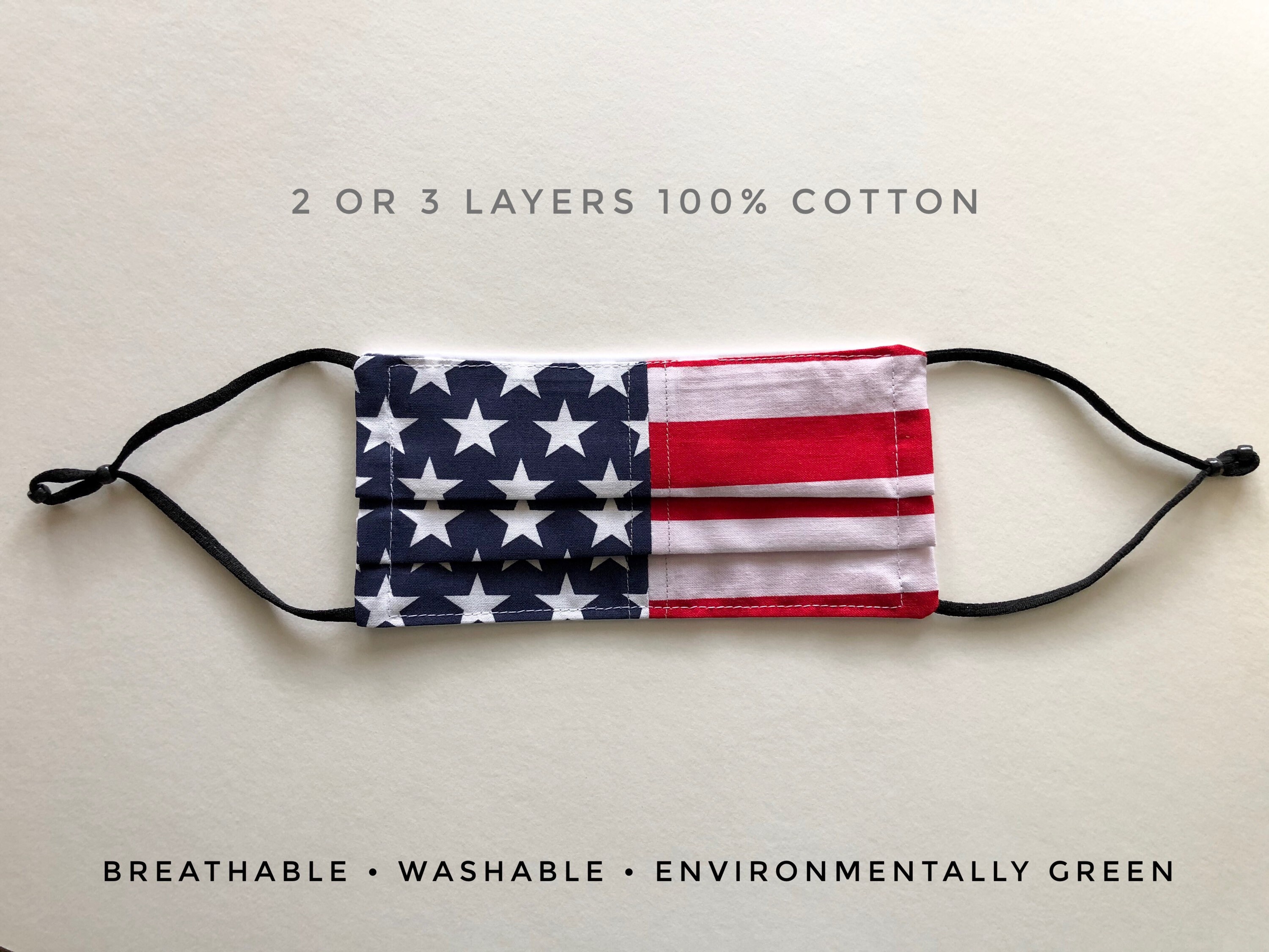 USA Flag Patriotic Face Mask With Nose Wire and Optional | Etsy