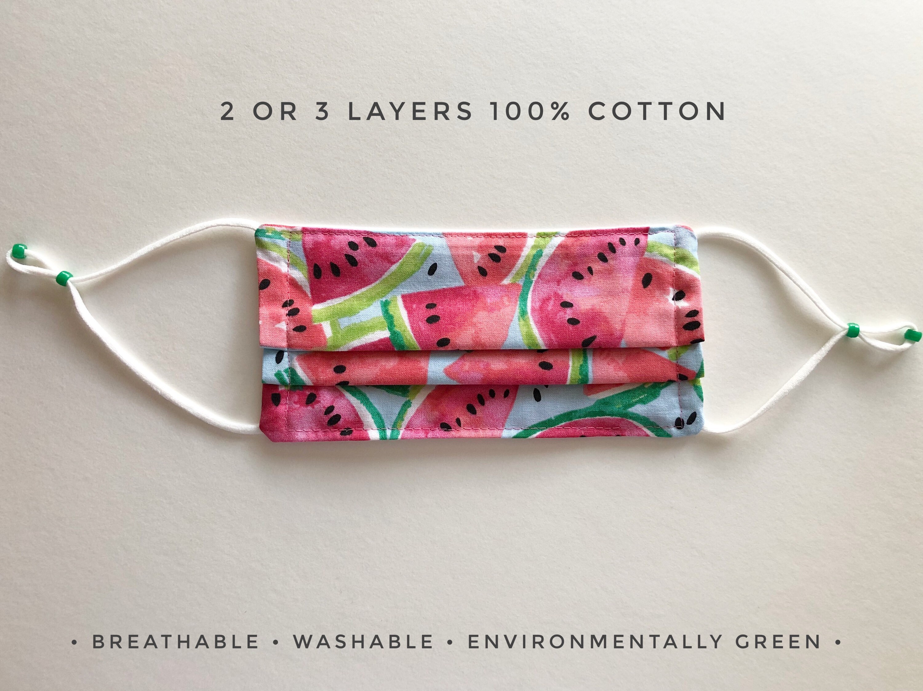 Juicy Watermelon Fruit Face Mask with Nose Wire & Adjustable | Etsy