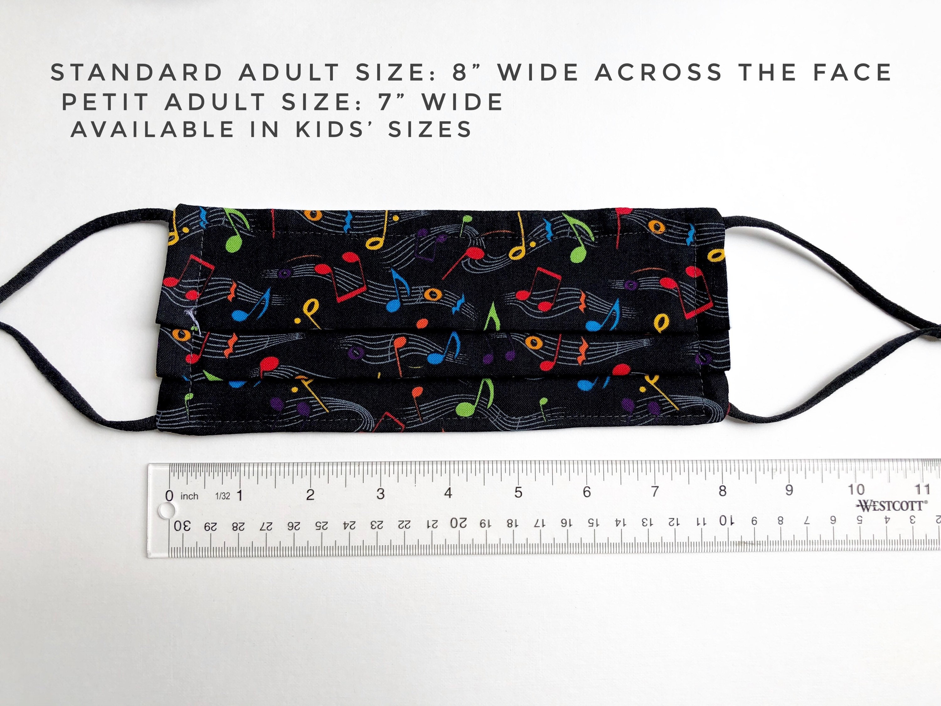 Sing Music Note Face Mask With a Nose Wire & Adjustable - Etsy UK